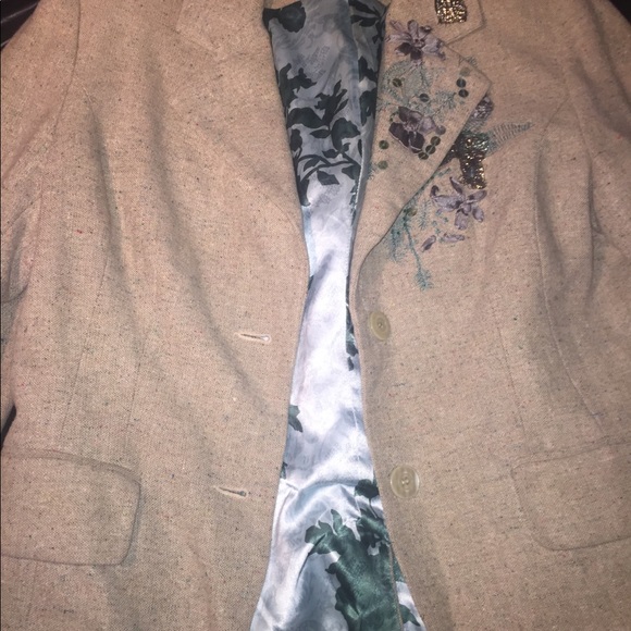 Jackets & Coats | Embrodiery Blazera Stunning Print Front Back | Poshmark
